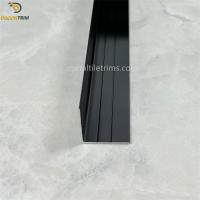 China 25*25 6063 Aluminum Tile Trim Shiny Black L Shape Wall Corner Protective for sale