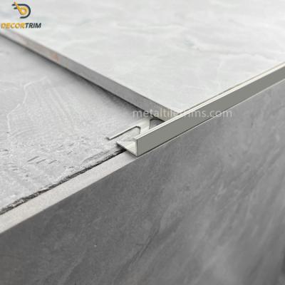 China L Shape Straight Edge 8mm Aluminium Tile Trim Profile 1.1mm Thickness 2.4m Length for sale