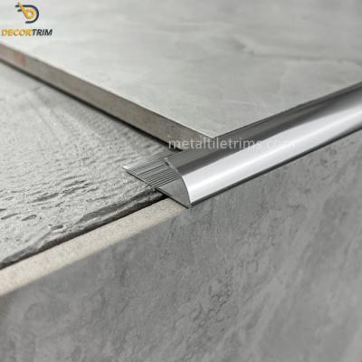 China Tolerance 0.1mm Curved Metal Tile Trims Bright Silver Edge Corner 、 for sale