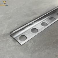 China Tolerance 0.1mm Curved Metal Tile Trims Bright Silver Edge Corner 、 for sale