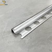 China Aluminum Tile Edge Trim Jolly 2.5m Inside Corner 27mm Width 0.8mm Thickness for sale