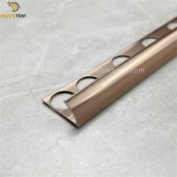 China Aluminum Tile Edge Trim Curved Outside Corner 8mm 10mm 12mm 24mm Width for sale