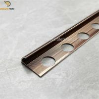 China Aluminum Tile Edge Trim Curved Outside Corner 8mm 10mm 12mm 24mm Width for sale