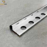 China Round Edge Closed Aluminum Tile Edging Strip 2.6m 6063 Anodized for sale