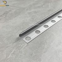 China Round Chrome Metal Tile Edge Trim Aluminum Alloy 6063 Finishing 2.4m Length 24mm Width for sale
