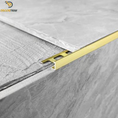China Brass L Shaped 2.5meters Aluminium Tile Trim Edging Corners for sale