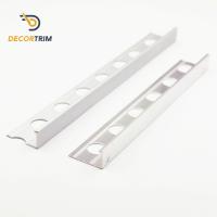 China 11mm L Shape Metal Tile Trim Brushed Aluminum Tile To Tile Transition Strip for sale