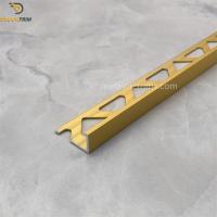 China Custom Aluminum L-Shape Tile Edge Trim 23mm Width 10mm Height with Punching Holes for sale