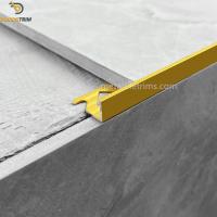 China Custom Aluminum L-Shape Tile Edge Trim 23mm Width 10mm Height with Punching Holes for sale