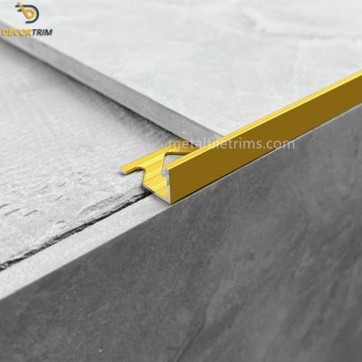 China Custom Aluminum L-Shape Tile Edge Trim 23mm Width 10mm Height with Punching Holes for sale