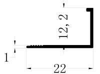 China 12mmx22mm Metal Tile Profile Trim Ceramic Tile Edging Strips for sale