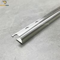 China Aluminum Tile Trim Edging 10.6mm x 2.5m Brilliant Silver Rust Proof for sale