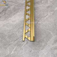 China 12.5mm x 23mm Aluminum L-Shape Tile Trim Edge Gold Color 2.5m Length for sale