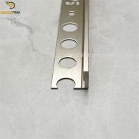 China Aluminum Tile Trim L Edge Gold 12.2mm x 2.5m 6063 T5 for sale