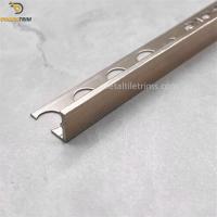 China Aluminum Tile Trim L Edge Gold 12.2mm x 2.5m 6063 T5 for sale