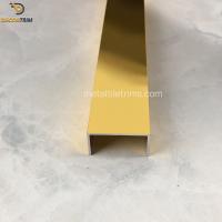 China Aluminum 6063 T5 U Channel Strip Gold Ceramic Edge Trim 2.5m Length for sale