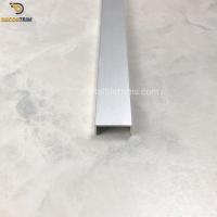 China Aluminum 6063 T5 U Channel Strip 8mm x 20mm x 1mm Tile Edging Trim 2m Length for sale