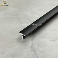 China Aluminum Tile Edge Trim T Shaped Transition Strip 2.5m Length 7.8mm Height for sale