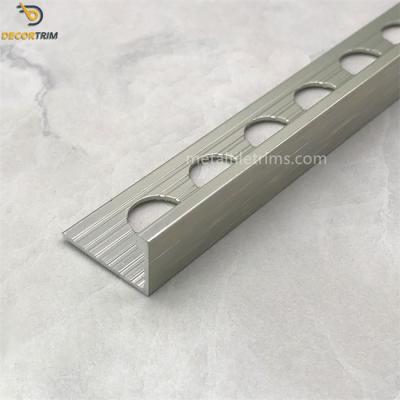 China Aluminum Threshold L Tile Trim 6063 10.2mm Size Tile Edge Trim for sale