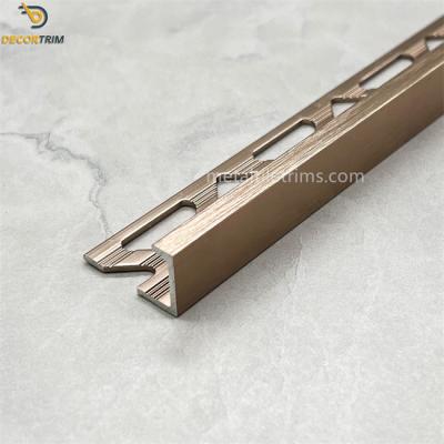 China Aluminum L Shape Tile Trim 3 Meter Profile Flooring Edging Strip Silver Black Custom for sale