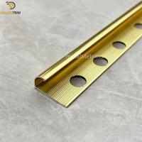 China 11.1mm×24mm×3m Gold Tile Trim Corner Edge Protector Tile Border Trim for sale