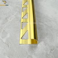 China Aluminum Border Tile Trim Decorative Metal Strip YJ-035 24mm Width Square Edge Molding for sale