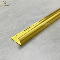 China Aluminum Border Tile Trim Decorative Metal Strip YJ-035 24mm Width Square Edge Molding for sale