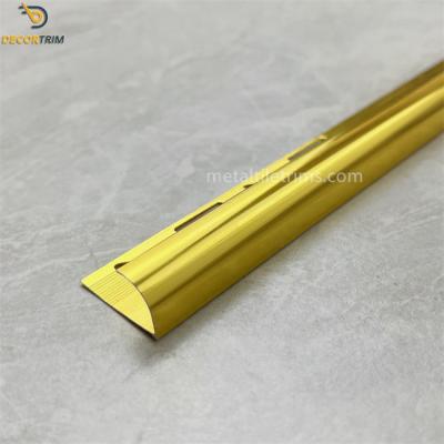 China Aluminum Border Tile Trim Decorative Metal Strip YJ-035 24mm Width Square Edge Molding for sale