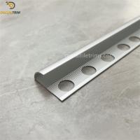 China Aluminum Tile Trim 12.5mm Round Edge Alloy 6063 T5 Matt Silver 32mm Width for sale