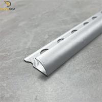 China Aluminum Tile Trim 12.5mm Round Edge Alloy 6063 T5 Matt Silver 32mm Width for sale
