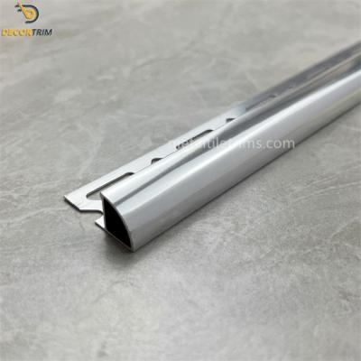 China Aluminium Corner Trim Profile Metal Tile Trims Round Shape Corners for sale