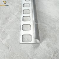 China Aluminum Round Edge Tile Trim 10mm x 24.9mm 2500mm Metal Edging Strip for sale