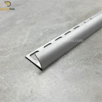 China Round Open Tile Trim Matt Gold 2.5m Bullnose Quad Aluminium Edge Strip for sale