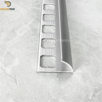 China Round Open Tile Trim Matt Gold 2.5m Bullnose Quad Aluminium Edge Strip for sale