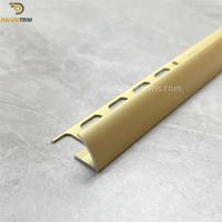 China 12.5mm x 26mm x 1.2mm Round Internal Corner Tile Trim Aluminium Edge Profile for sale