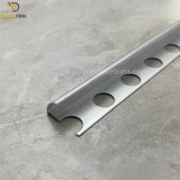 China Aluminum Tile Corner Trim 0.8mm Silver Round Edge Wall Edge Protector for sale