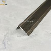 China Aluminum 6063 T5 Stair Nosing Tile Trim 0.8mm Chrome Finish Protective Edge for sale