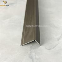 China Aluminum 6063 T5 Stair Nosing Tile Trim 0.8mm Chrome Finish Protective Edge for sale