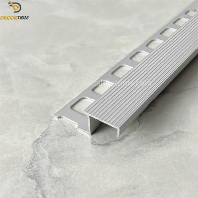 China Aluminum Stair Nosing Profile for Carpet 11.4mm x 3000mm Matte Finish for sale
