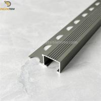 China Gold Aluminum Stair Nosing Tile Trim 2.5m Decorative Flooring Edge Metal Profile for sale