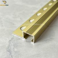 China Aluminum Stair Nosing Tile Trim 9.9mm Bullnose Profile 1.1mm Thickness for sale
