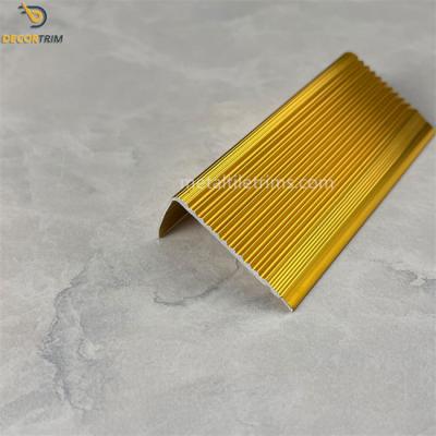 China Aluminum Tile Edge Trim Stair Nosing 25mm x 40mm x 1.1mm Corner Profile for sale