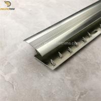 China Titanium Carpet Accessories Carpet Transition Strip With Gripper Punching for sale