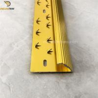 China Aluminum Gold Trim Camber Carpet Transition Strip 6063 Material for sale