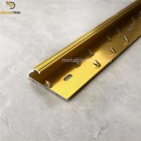 China Aluminum Gold Trim Camber Carpet Transition Strip 6063 Material for sale