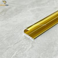 China 3m Aluminum Carpet Transition Strip Flooring Trim 1.1mm Gold Edge Protector for sale
