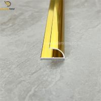 China 3m Aluminum Carpet Transition Strip Flooring Trim 1.1mm Gold Edge Protector for sale