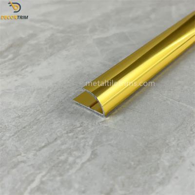 China 3m Aluminum Carpet Transition Strip Flooring Trim 1.1mm Gold Edge Protector for sale