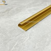 China Matte Gold Aluminum Tile Trim Transition Strip Round Shape 2.5m Length for sale