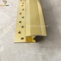 China Aluminum Carpet Transition Strip 8.5mm Gold Color ODM Custom Length for sale